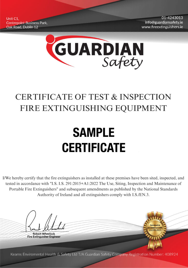 Fire Extinguisher Sales in Dublin and Ireland - Guardian Safety